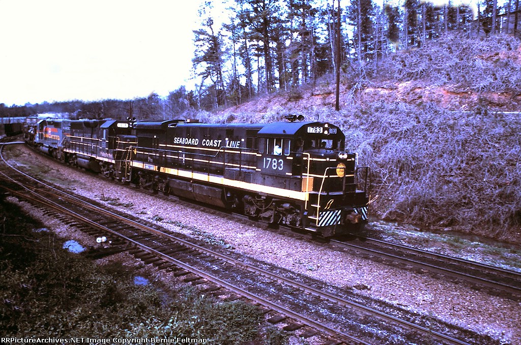 Seaboard Coast Line U36B #1783, leading Birmingham East Thomas Yard interchange SCL train #335,